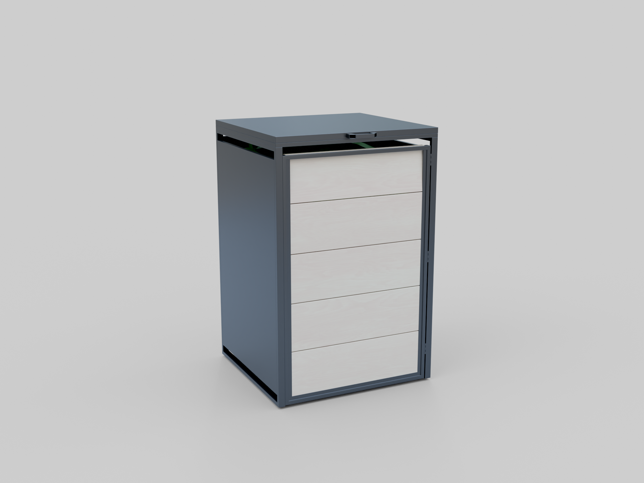 Trash bin storage in a garage… | The Garage Journal